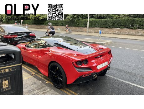 ‎١‎ ‎م ر و‎ / 1 URZ, Ferrari F8 License plate of Saudi Arabia