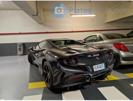R 4675, Ferrari F8 , License plate of Andorra