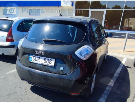 SUR 888, Renault Zoe , License plate of Moldova
