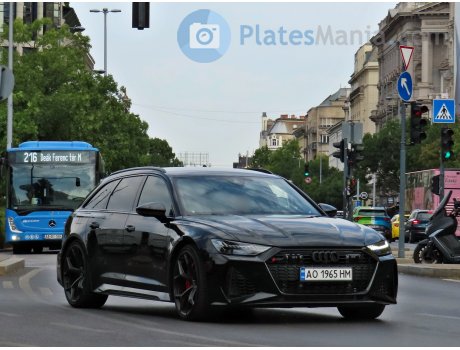 AO 1965 HM, Audi RS6 (Transcarpathian Oblast) License plate Ukraine
