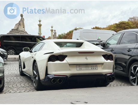 ‎٣٠‎ ‎ر ر ر‎ / 30 RRR, Ferrari 812 License plate of Saudi Arabia