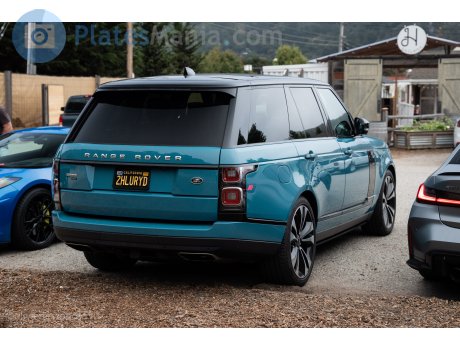 2HLURYD, Land Rover Range Rover (California) License plate of the USA