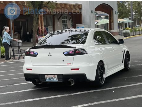 CNH2563, Mitsubishi Lancer Evolution (Washington) License plate of the USA