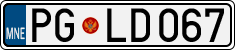 PG LD067, Audi A5 (Podgorica) License plate of Montenegro