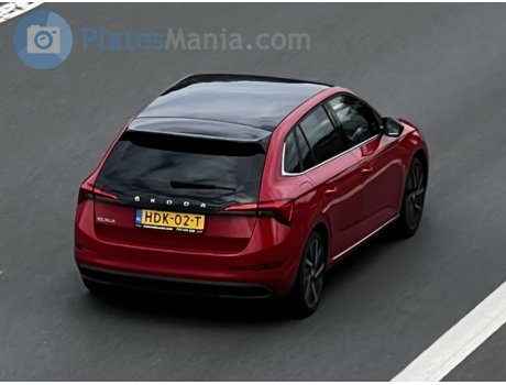 HDK-02-T, Skoda Scala , License plate of the Netherlands