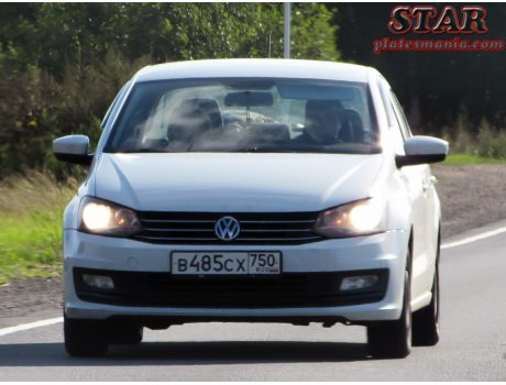 в485сх750, Volkswagen Polo (Moscow Oblast) License plate Russia