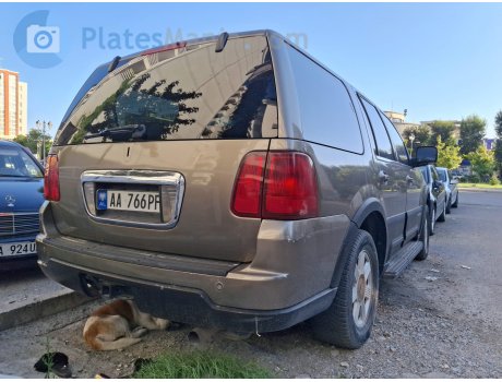 AA 766 PF, Lincoln Navigator , License plate of Albania