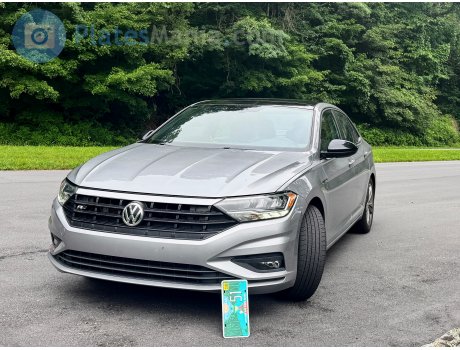 51, Volkswagen Jetta (Florida) License plate of the USA