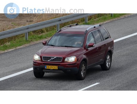 ED 29312, Volvo XC90 , License plate of Denmark