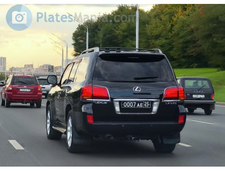 "0007 ае 25" photos Lexus LX. Russia
