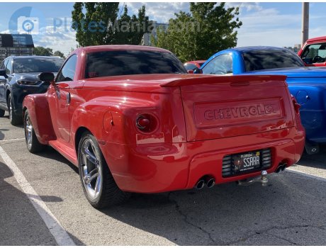 SSRRR, Chevrolet SSR (Florida) License plate of the USA