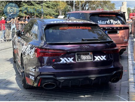 DBR804, Audi RS6 (Montana) License plate of the USA
