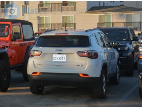 CSE8019, Jeep Compass (Washington) License plate of the USA