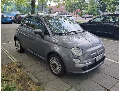 BE 756560, FIAT 500 (Bern) License plate of Switzerland