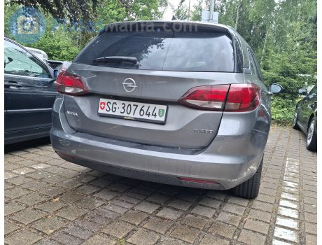 SG 307644, Opel Astra (St. Gallen) License plate of Switzerland