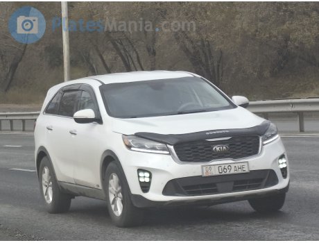 09 069 AHE, Kia Sorento (Issyk-Kul Province) License plate of Kyrgyzstan