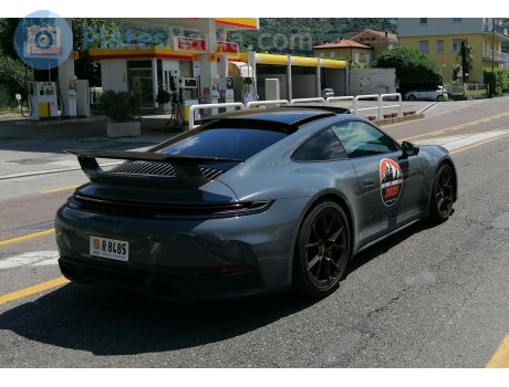 R 8485, Porsche 911 , License plate of Andorra