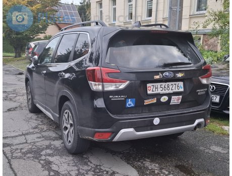 ZH 568276, Subaru Forester (Zurich) License plate of Switzerland