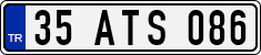 35 ATS 086, Volvo FH (İzmir) License plate of Turkey