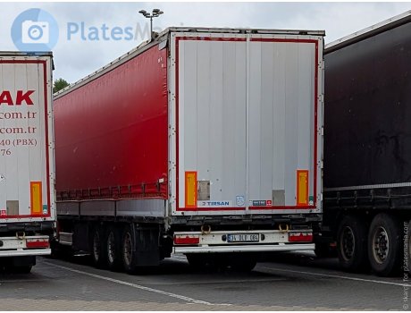 34 DLD 084, Tirsan (İstanbul) License plate of Turkey