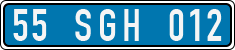 55 SGH 012, Otokar Sultan (Samsun) License plate of Turkey
