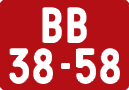 BB-38-58, Toyota HiAce (Military) License plate of Vietnam
