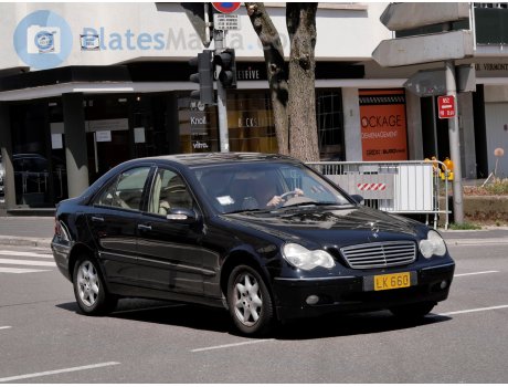 LK 660, Mercedes-Benz C-Klasse , License plate of Luxembourg