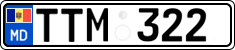 TTM 322, Mercedes-Benz Sprinter , License plate of Moldova