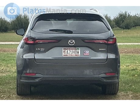 A2UHBW, Mazda CX-90 (Alabama) License plate of the USA