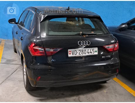 VD 280445, Audi A1 (Vaud) License plate of Switzerland