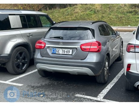 CD GE 76-69, Mercedes-Benz GLA (Geneva) License plate of Switzerland