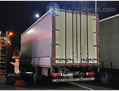 е458вр57, Foton Auman (Oryol Oblast) License plate Russia