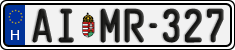AI MR-327, Lamborghini Aventador , license plates of Hungary