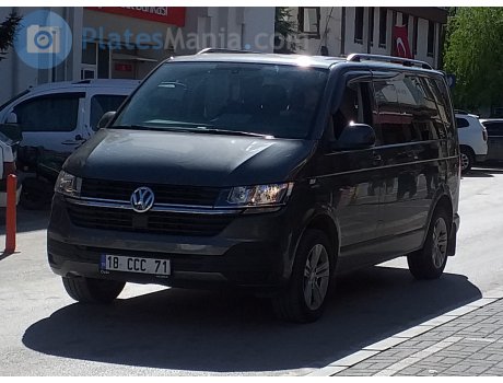 18 CCC 71, Volkswagen Transporter (Çankırı) License plate of Turkey