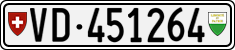 VD 451264, Mercedes-Benz GLE-Klasse (Vaud) License plate of Switzerland