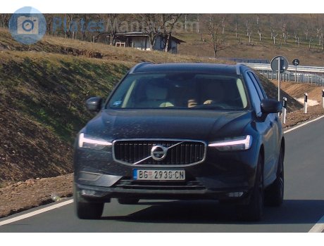 BG 2930-CN, Volvo XC60 (Belgrade) License plate of Serbia