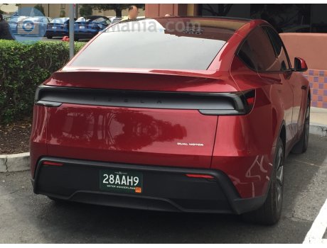 28AAH9, Tesla Model Y (Michigan) License plate of the USA