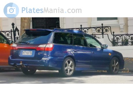 HTY879, Subaru Legacy , License plate of New Zealand