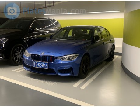 粤B·K3W69, BMW 3 Series (Shenzhen City) License plate of China