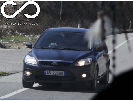 AB 223 HR, Ford Focus , License plate of Albania