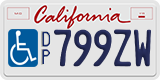 D/P799ZW, Volkswagen Beetle (California) License plate of the USA