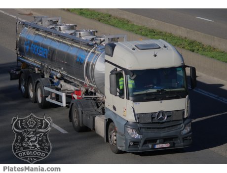 1-SZA-385, Mercedes-Benz Actros , License plate of Belgium