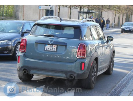 QQ GX 612, MINI Countryman (Export license plates) License plate of the ...
