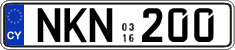 NKN 200, Mercedes-Benz GLC-Klasse , License plate of Cyprus