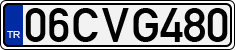 06 CVG 480, Volkswagen Caravelle (Ankara) License plate of Turkey