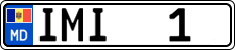 IMI 1, Toyota Land Cruiser , License plate of Moldova