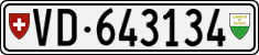 VD 643134, BMW 4 Series (Vaud) License plate of Switzerland
