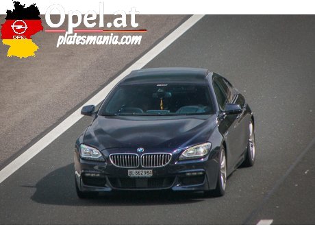 BE 862984, BMW 6 Series (Bern) License plate of Switzerland