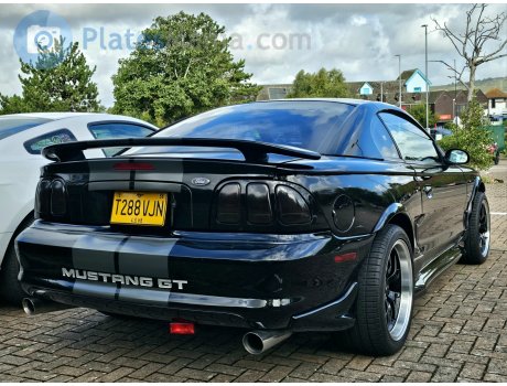 T288 VJN, Ford Mustang (Chelmsford) License plate of the United Kingdom