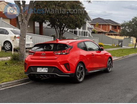 1SO-1PM, Hyundai Veloster (Victoria) License plate of Australia